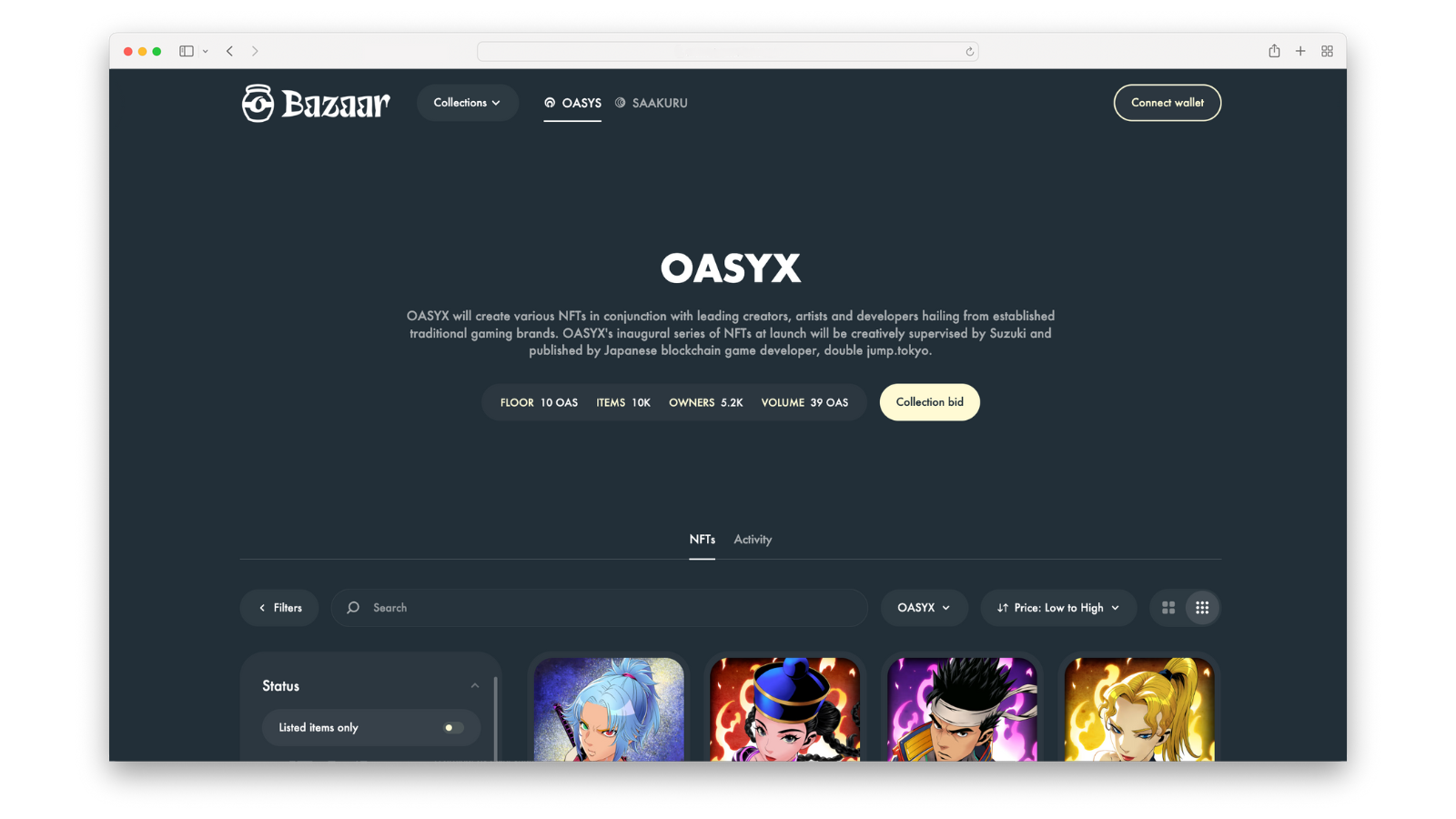 Welcome to the Bazaar, the Marketplace for Gamers on Oasys